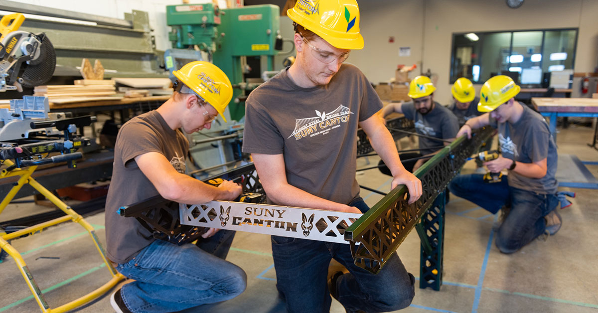 2022: SUNY Canton Steel Bridge Team Finishes Second in Regional ...